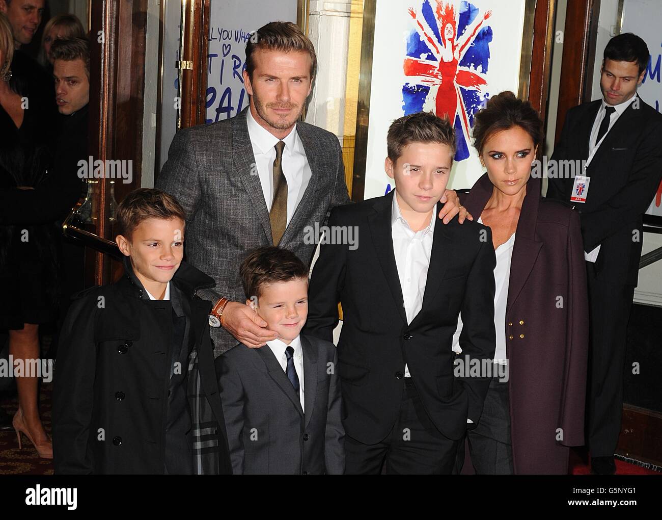 David and Victoria Beckham with their children (L-R) Romeo, Cruz and ...
