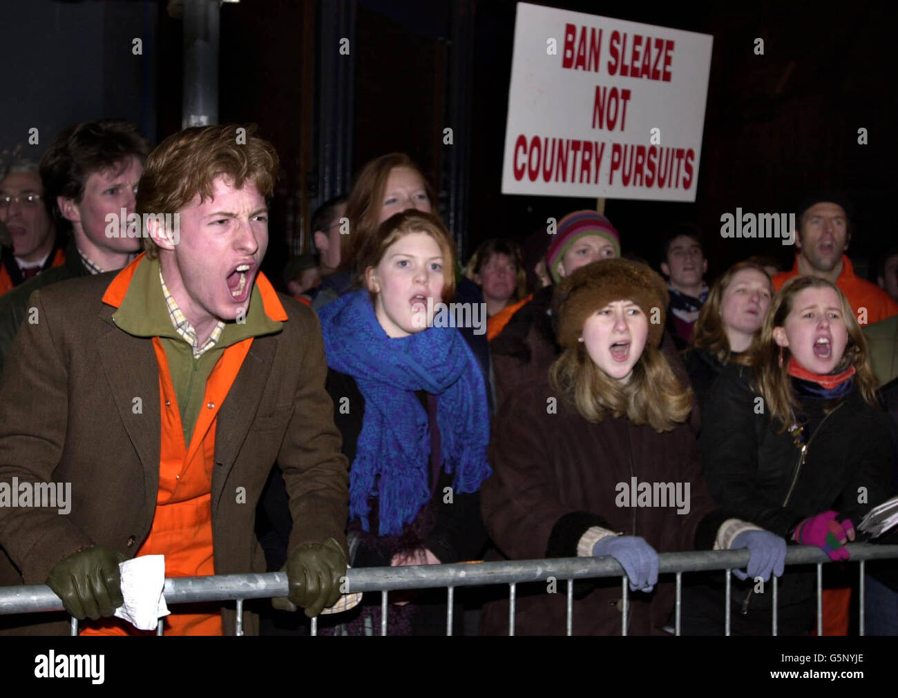 Group crowd banner shouting animals hi-res stock photography and images ...