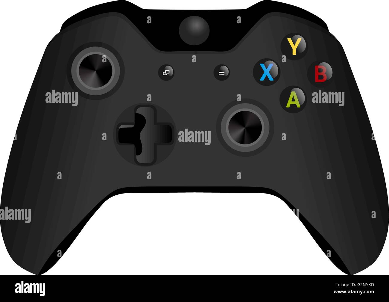 Black wireless Game controller isolated on white Stock Vector Image ...