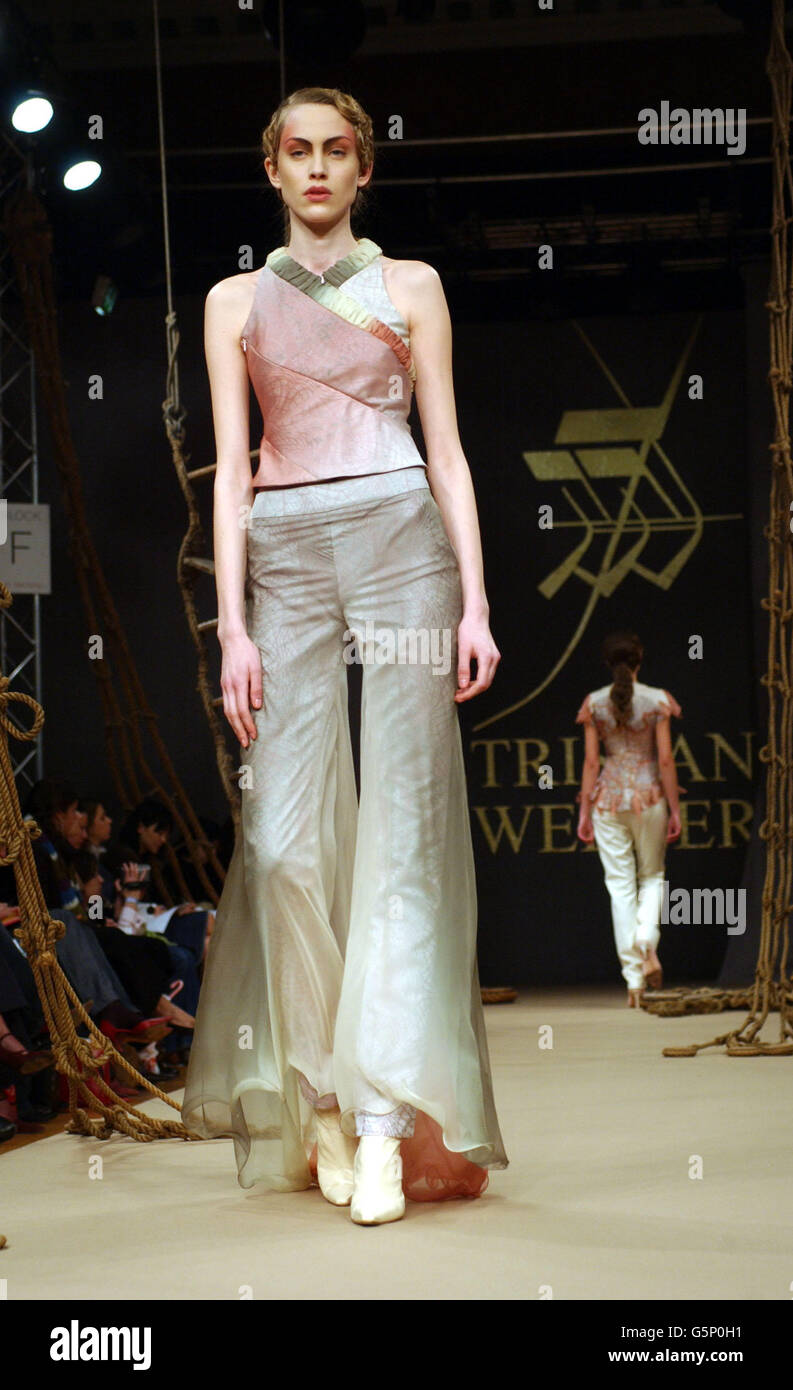 A model wears designs from Tristan Webber's Autumn/Winter collection ...