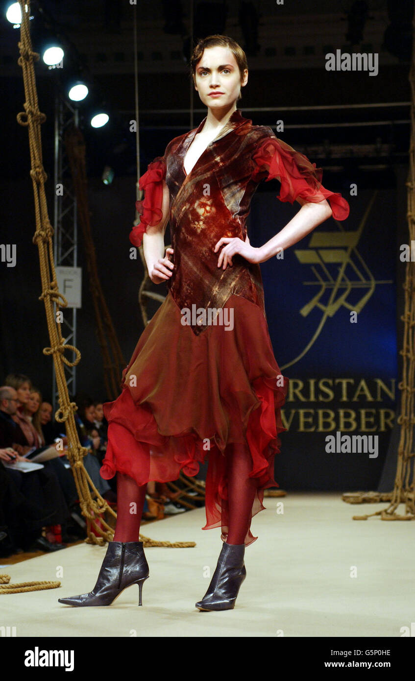 A model wears designs from Tristan Webber's Autumn/Winter collection ...