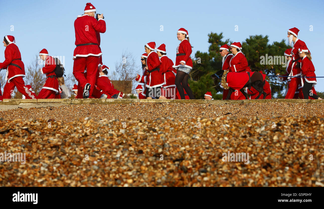 Santa run in southsea hi-res stock photography and images - Alamy