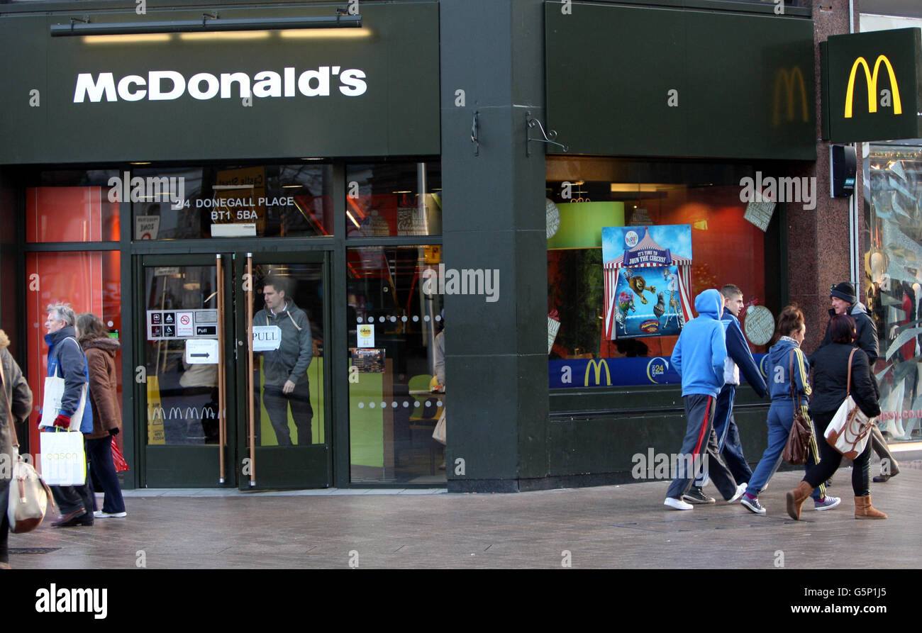 Shop Signage - Belfast Stock Photo - Alamy
