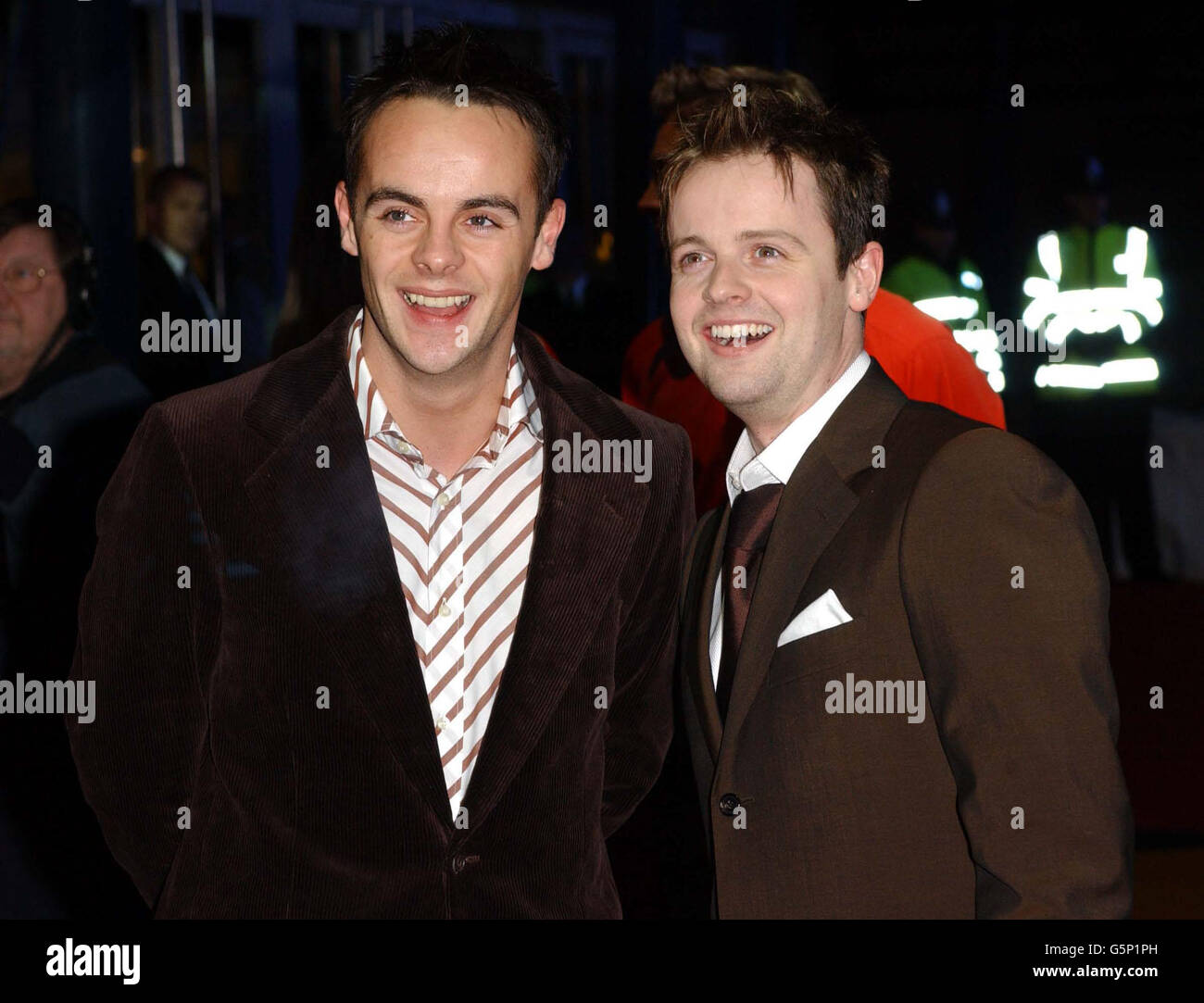 Ant McPartlin and Declan Donnelly at The Brit Awards 2002, at London's ...