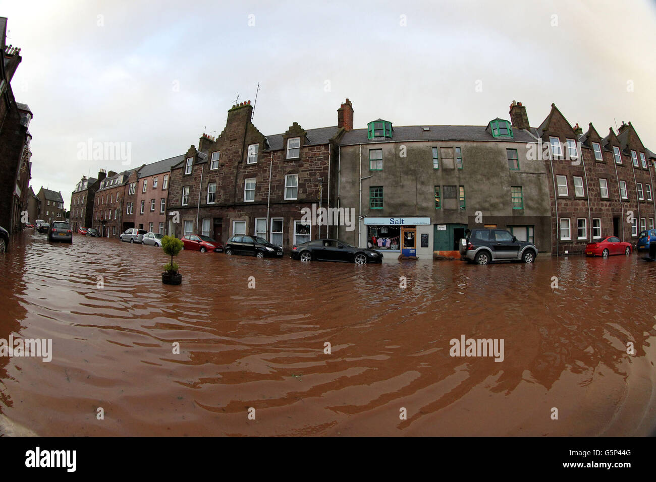 A general view of the high street in stonehaven hi-res stock ...