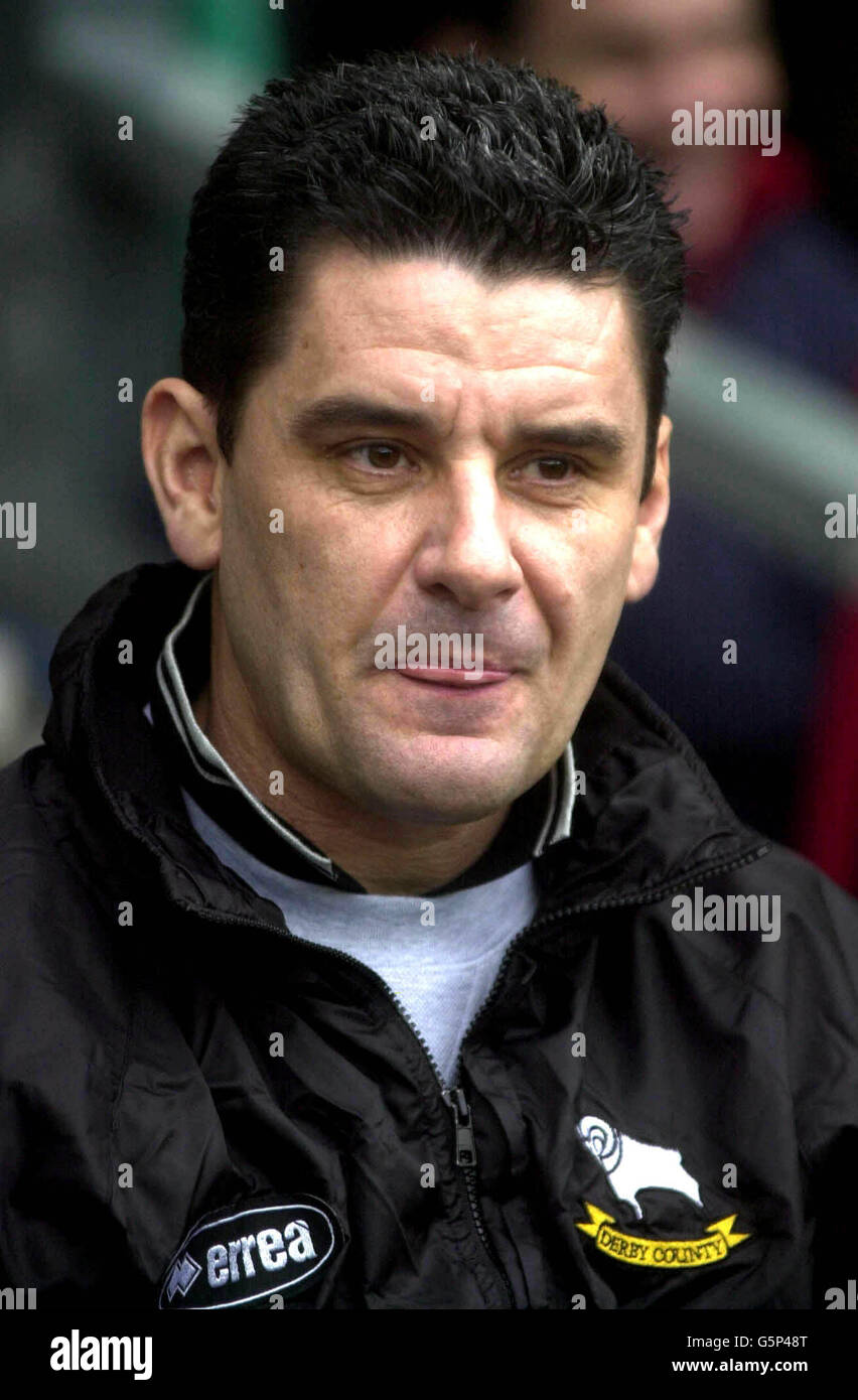 Derby's manager John Gregory during the Barclaycard Premiership clash ...