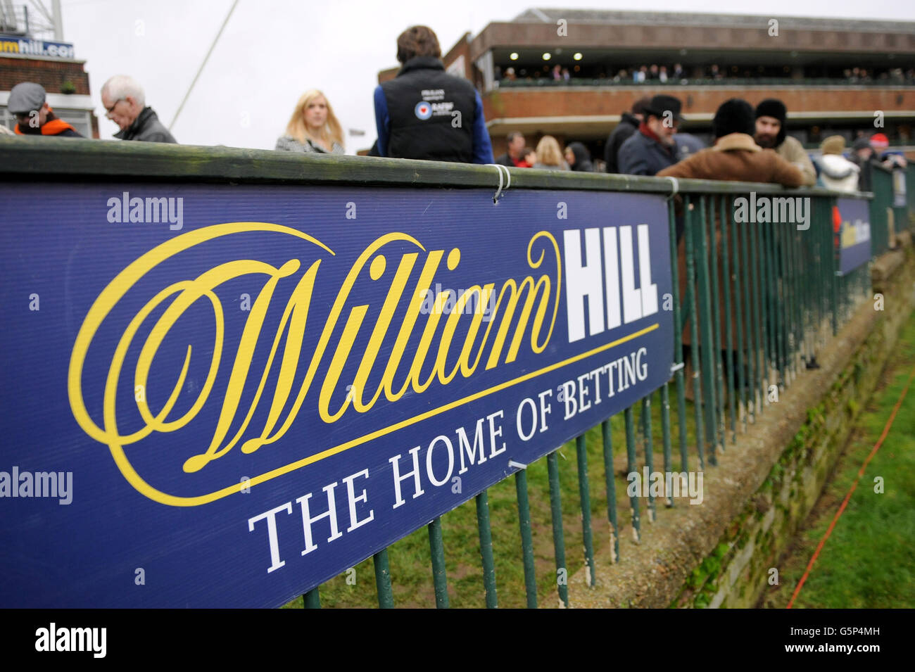 Horseracing races sign signage advertising branding general view gv ...