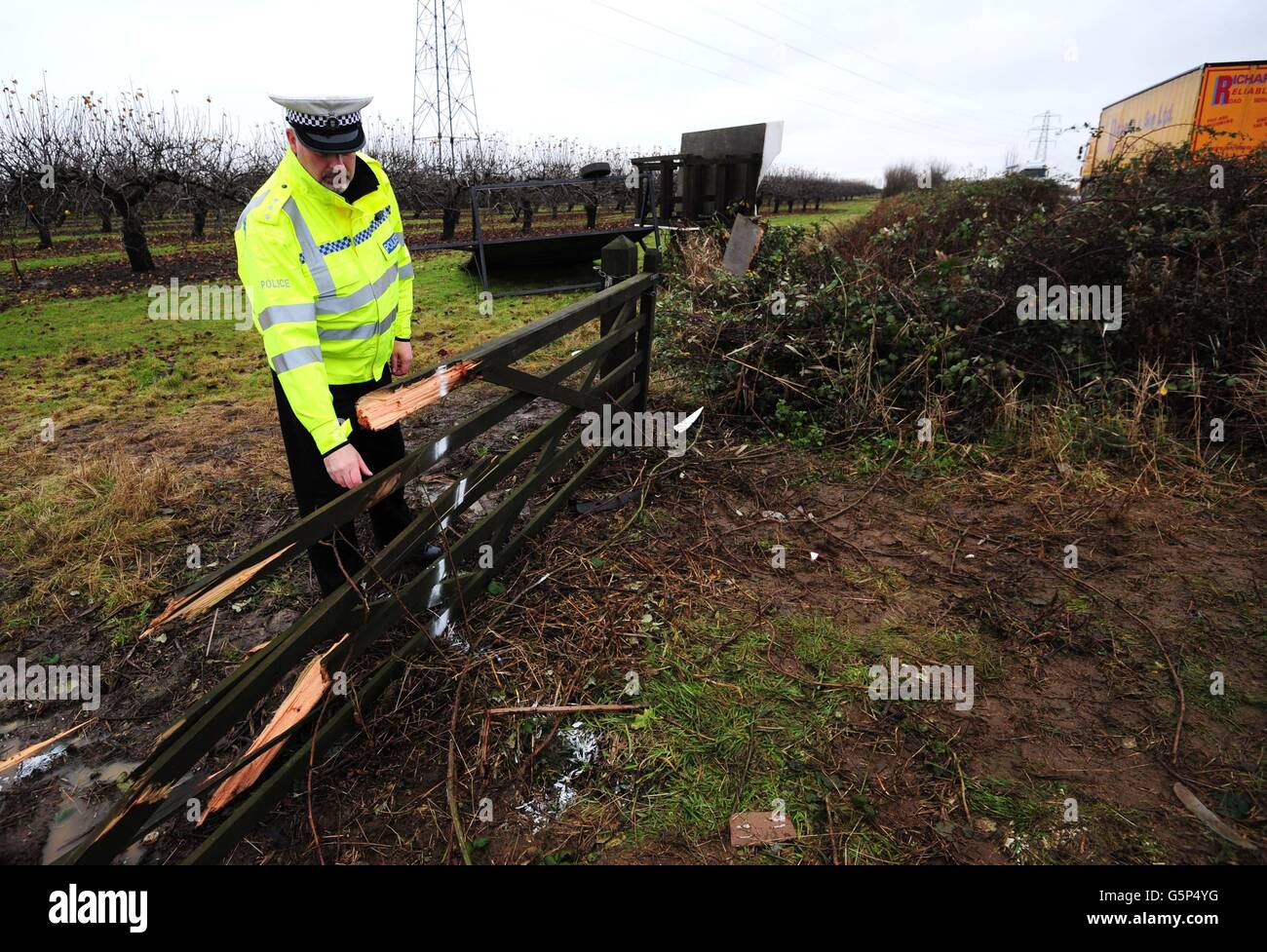 A47 road crash Stock Photo - Alamy