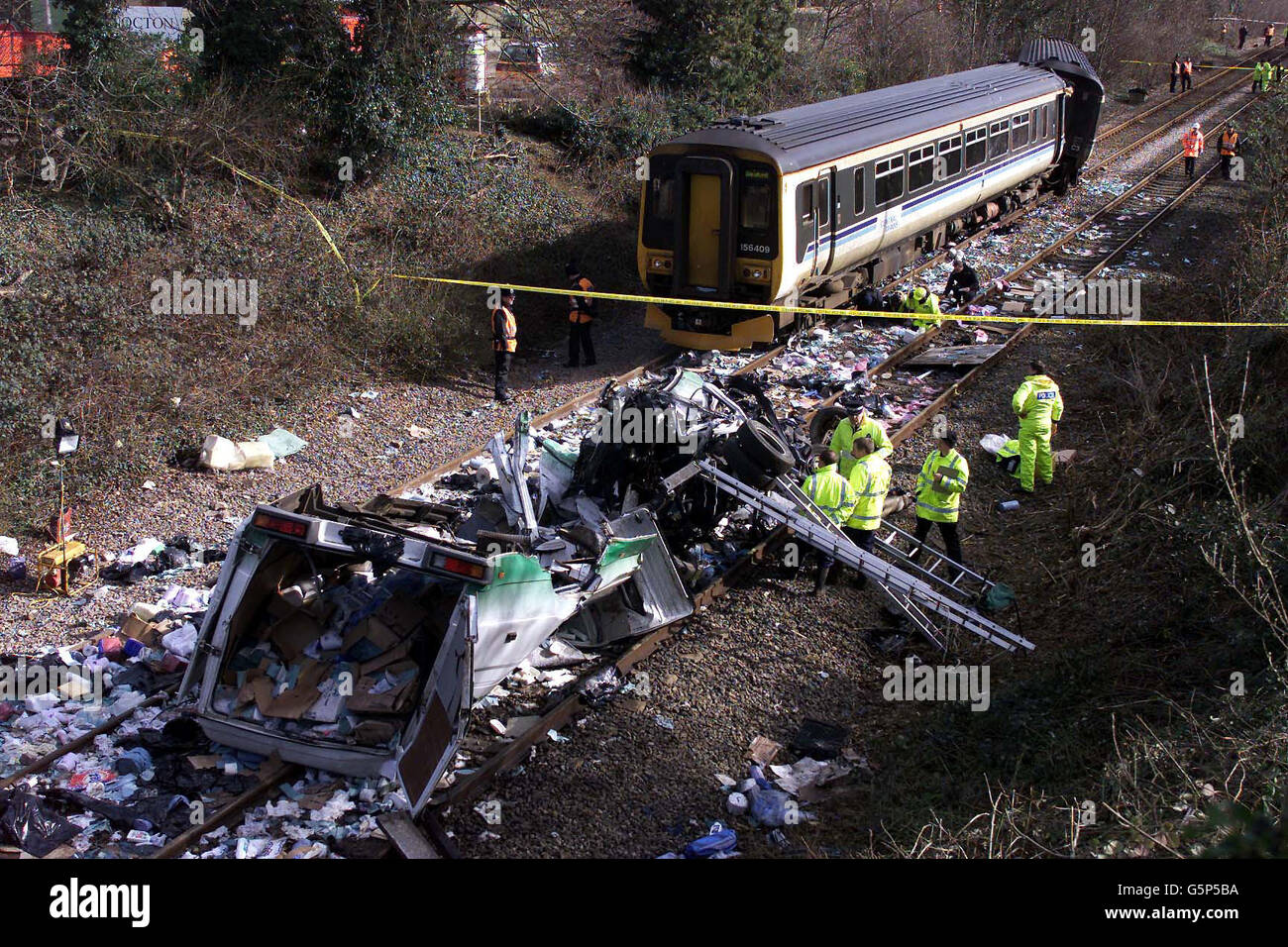 Scene of the Nocton Rail Crash Stock Photo - Alamy
