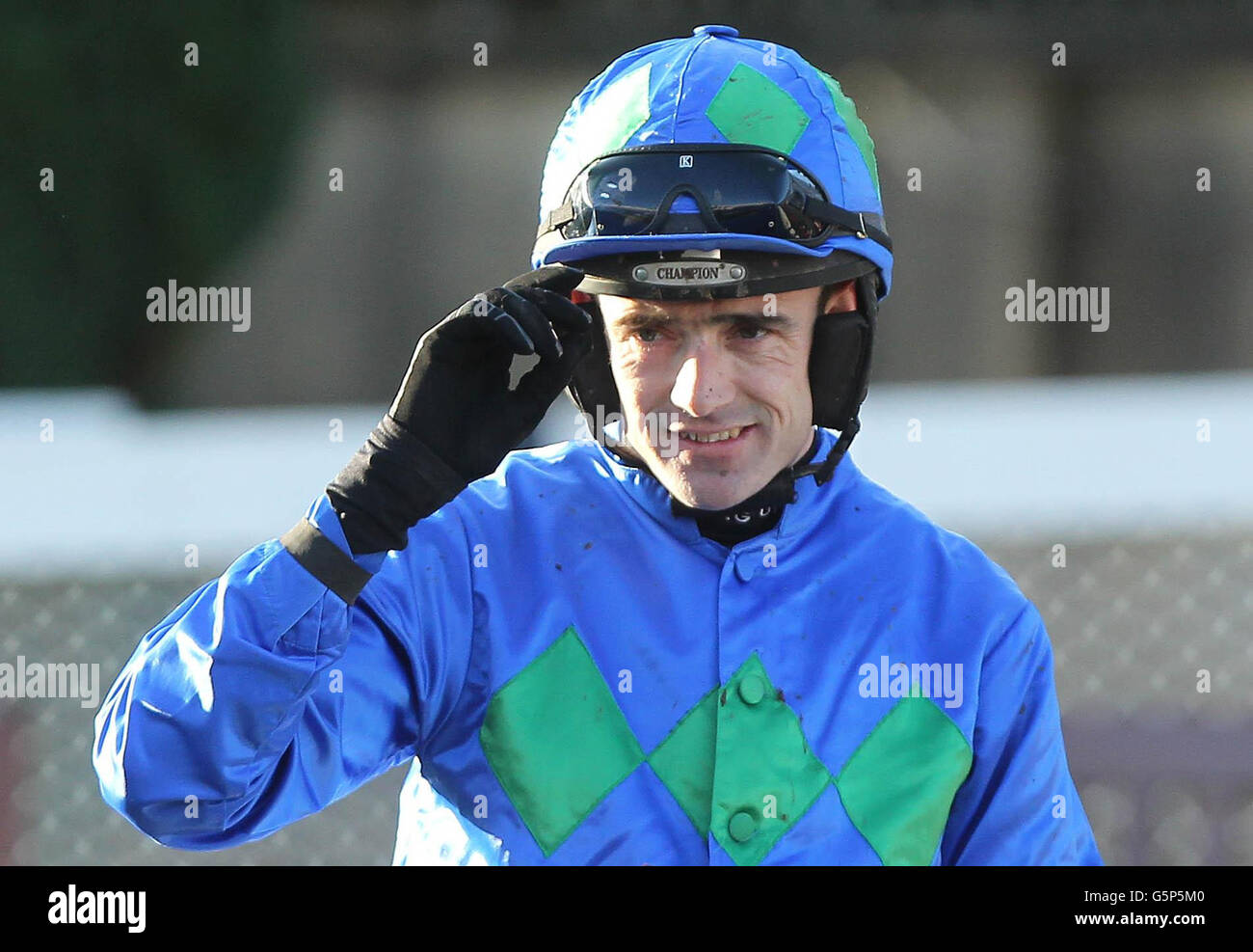 Ruby Walsh celebrates winning on Hurricane Fly in The Istabraq Festival ...