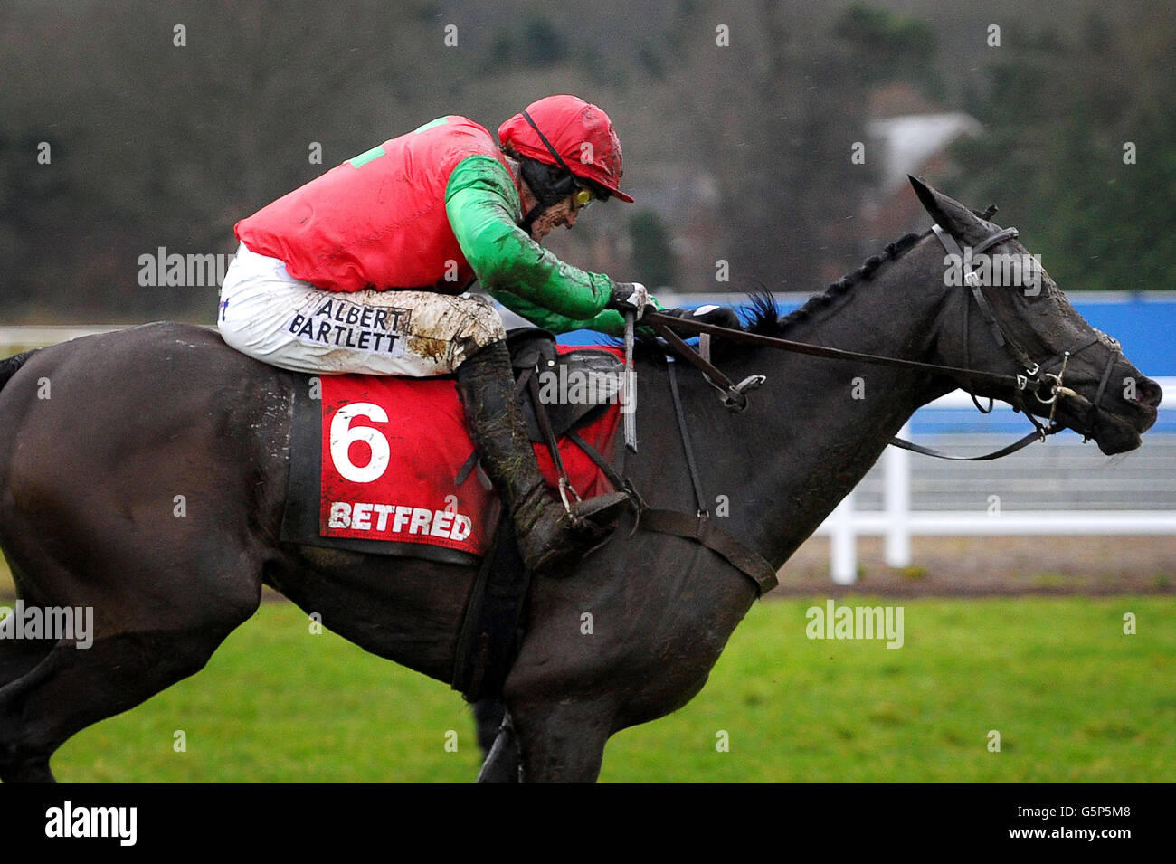 Hurdle during the festive fun at raceday at racecourse hi-res stock ...