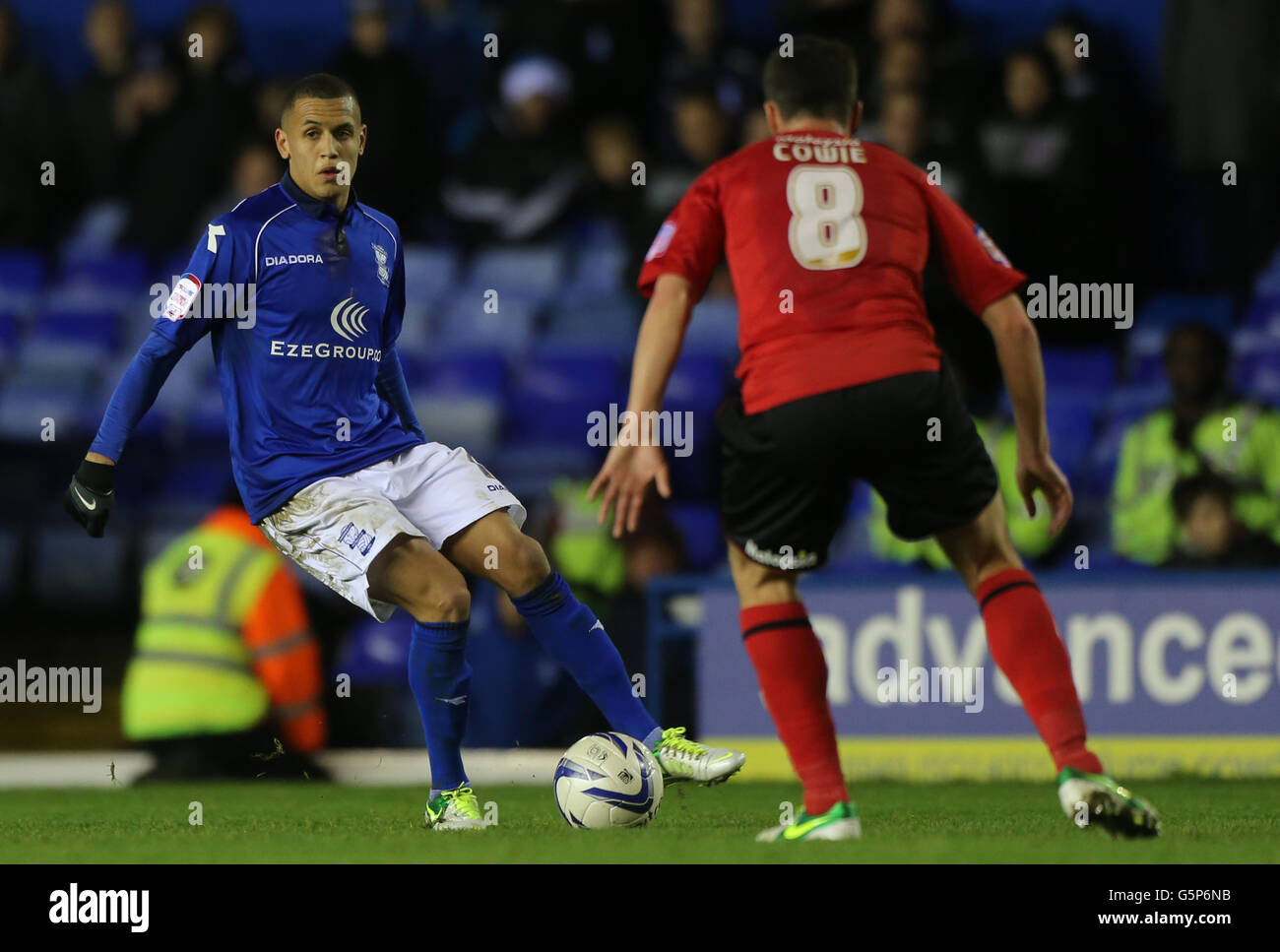 Birmingham City's Ravel Morrison attacks Cardiff City's Don Cowie ...