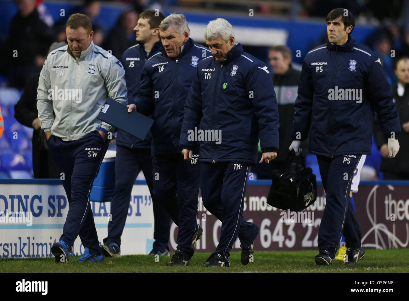 Birmingham City's coaching staff Steve Watson, Derek Fazackerley and ...