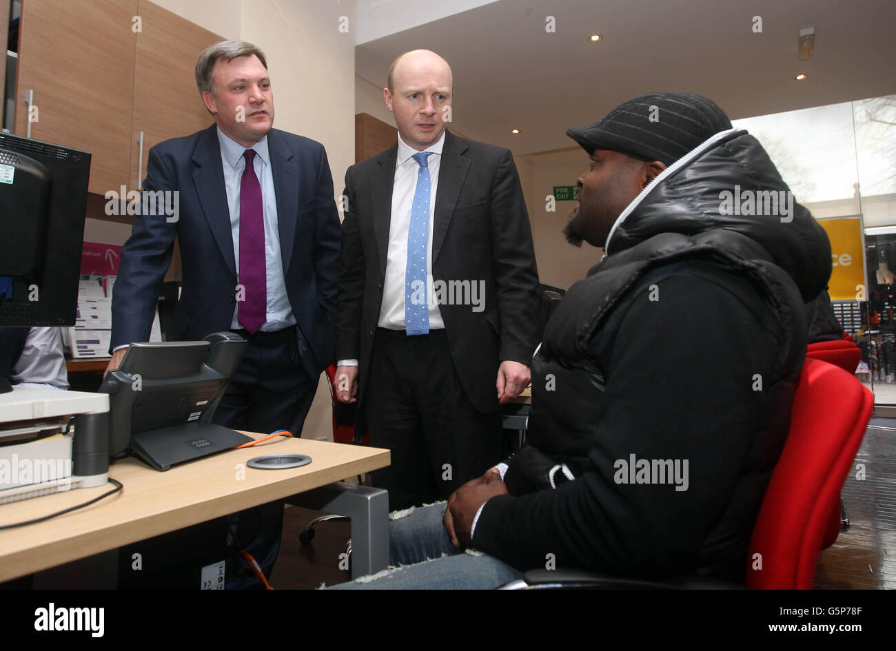 Shadow Chancellor Ed Balls (left) and Liam Byrne the Shadow Work and ...