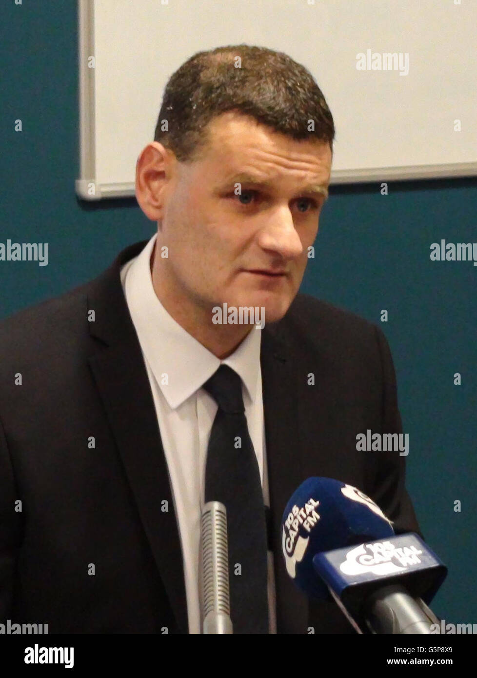 Detective Superintendent Matt Fenwick of South Yorkshire Police at a ...