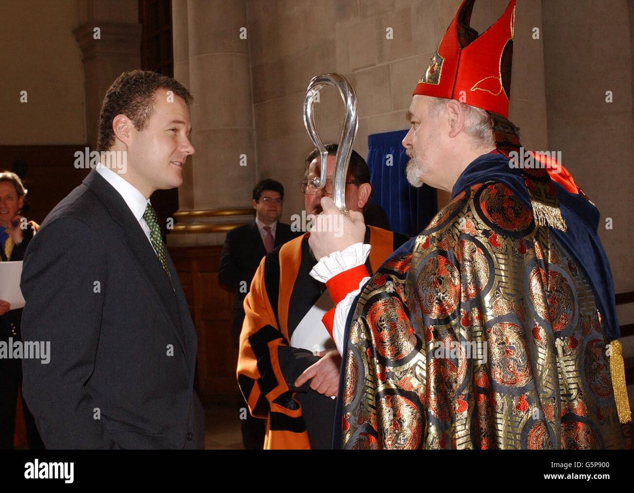 The Bishop of London (R) and Lord Rothermere (Chairman of the Daily ...