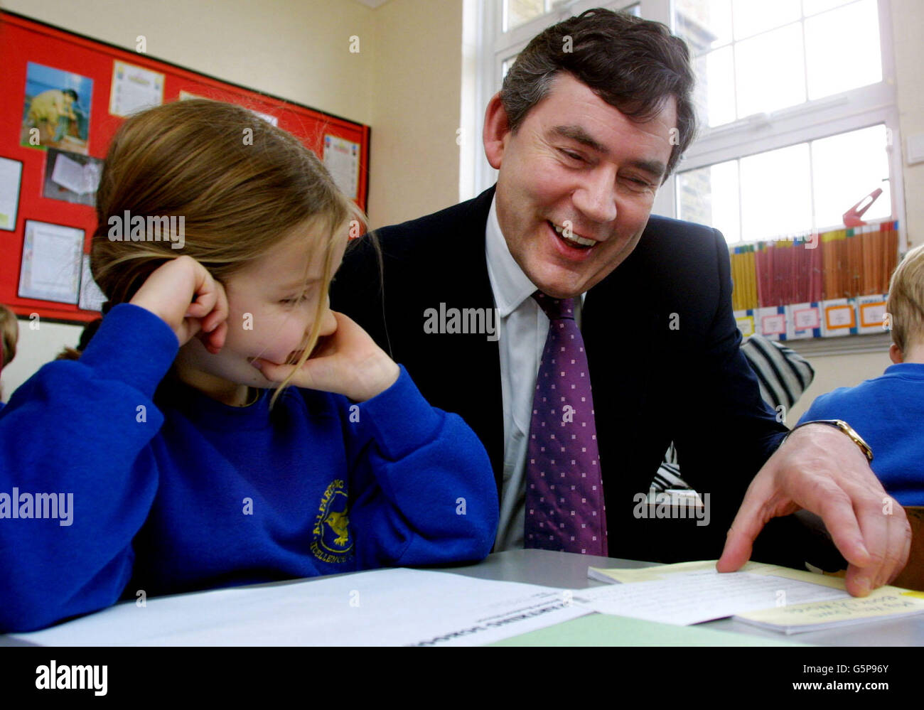Politics education politicians smiling children schools pointing gordon ...