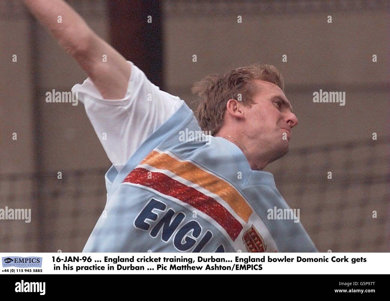 16 jan 96 england cricket training hi-res stock photography and images ...