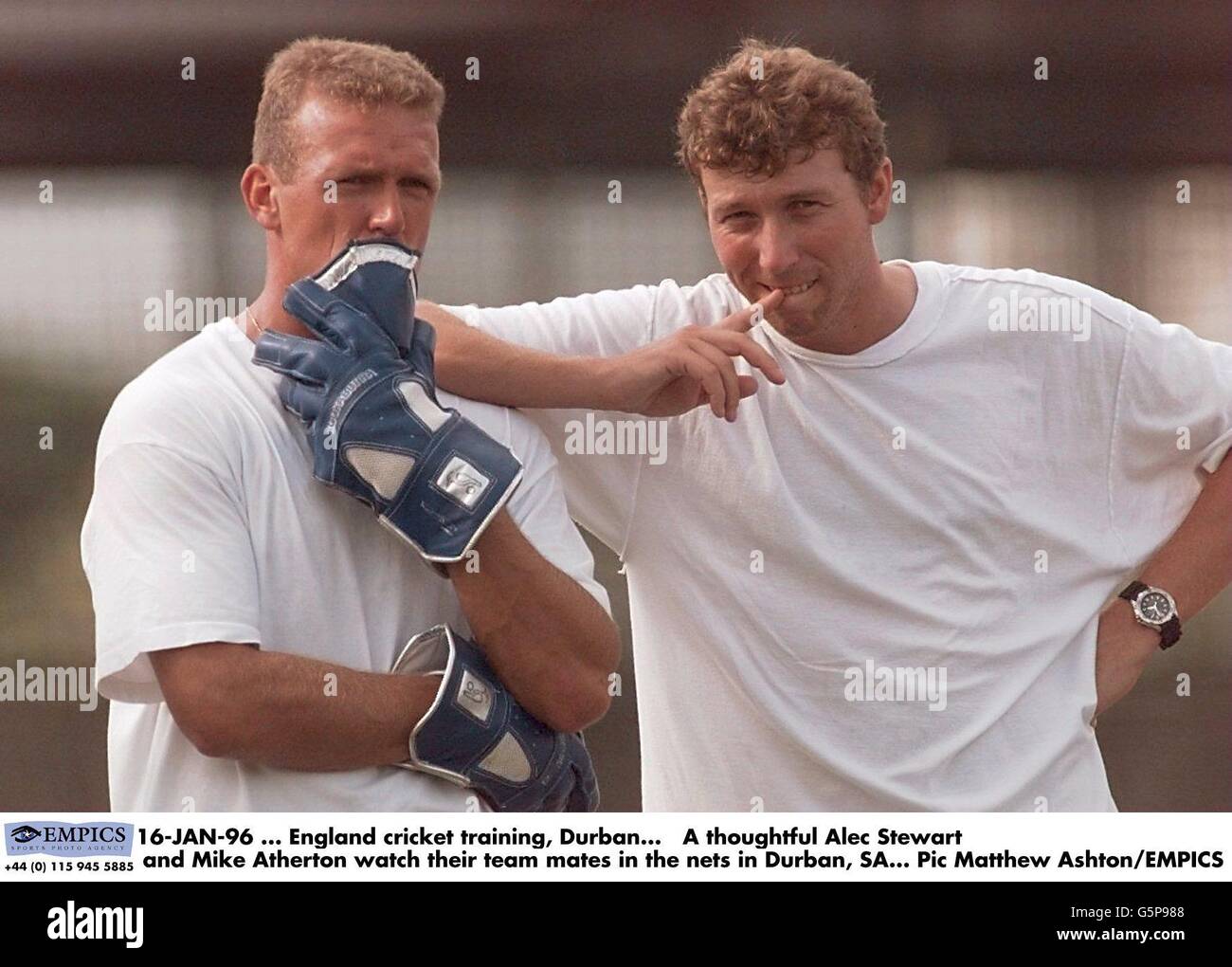 16 jan 96 england cricket training hi-res stock photography and images ...