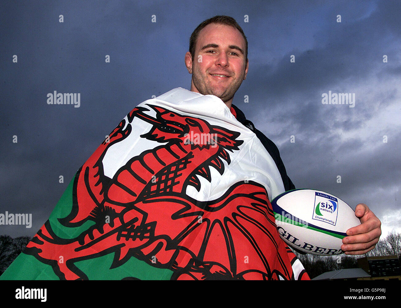 Wales scott quinnell training session sophia gardens hi-res stock ...