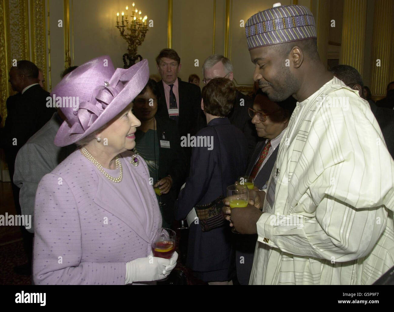 Queen Elizabeth II talks to the Hon. Mohammed Wakil - the house ...