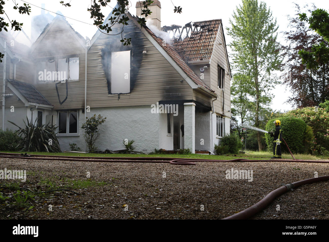 Ringwood, Hamphire, UK. 22nd June 2016. A major fire has taken hold at ...