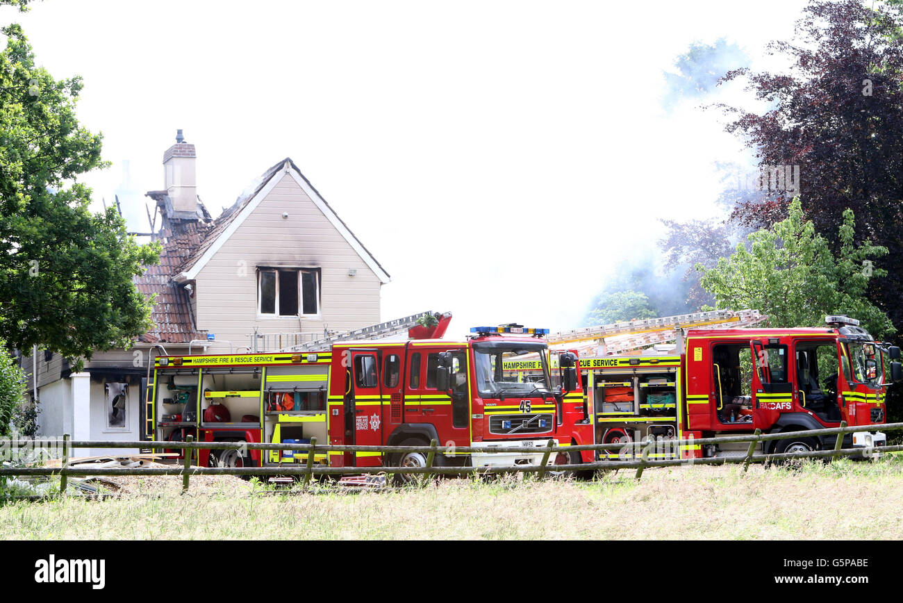 Ringwood, Hamphire, UK. 22nd June 2016. A major fire has taken hold at ...