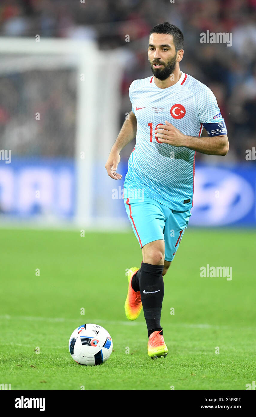 Arda Turan of Turkey controls the ball during the UEFA Euro 2016 group ...