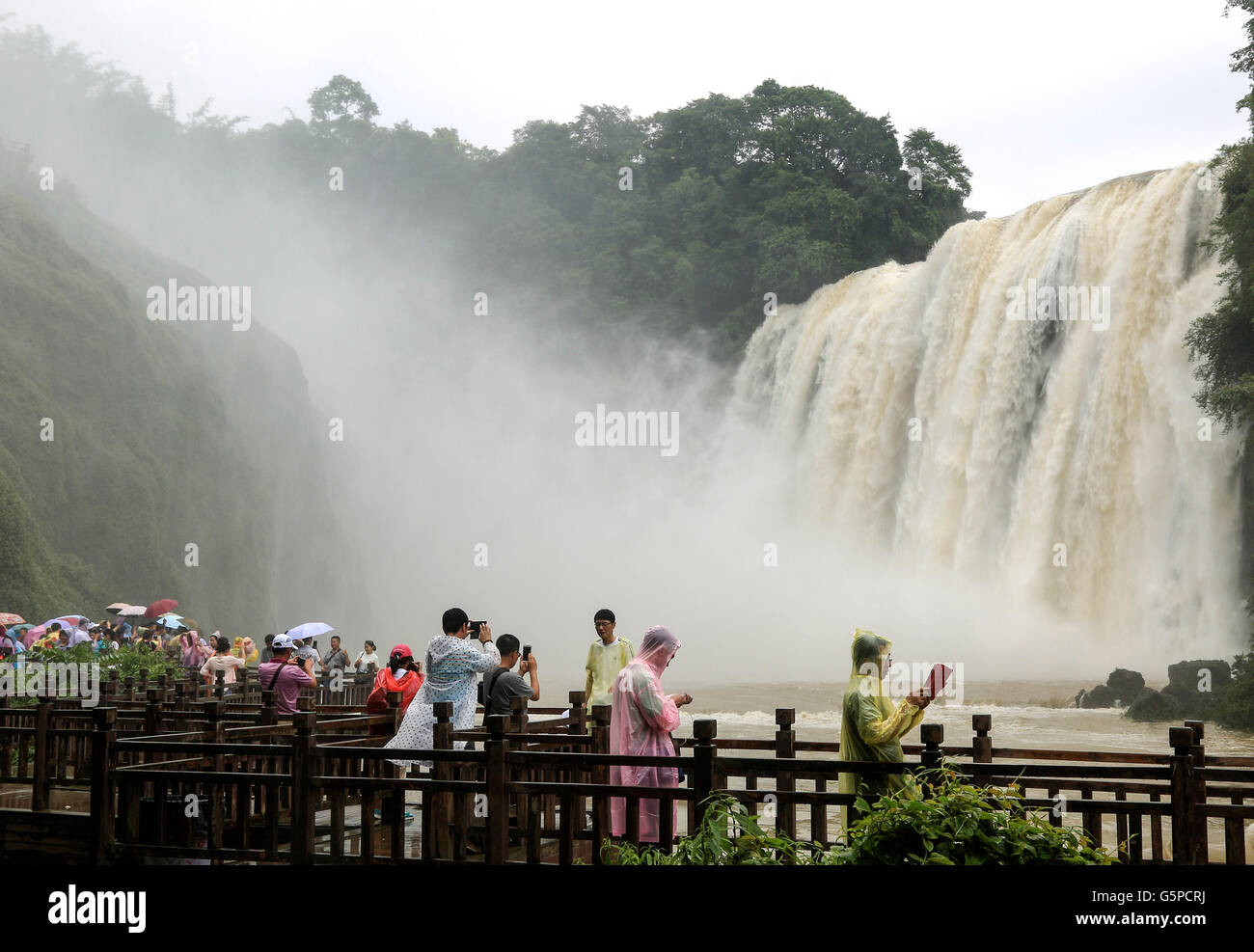 Anshun, China's Guizhou Province. 22nd June, 2016. Tourists visit the ...