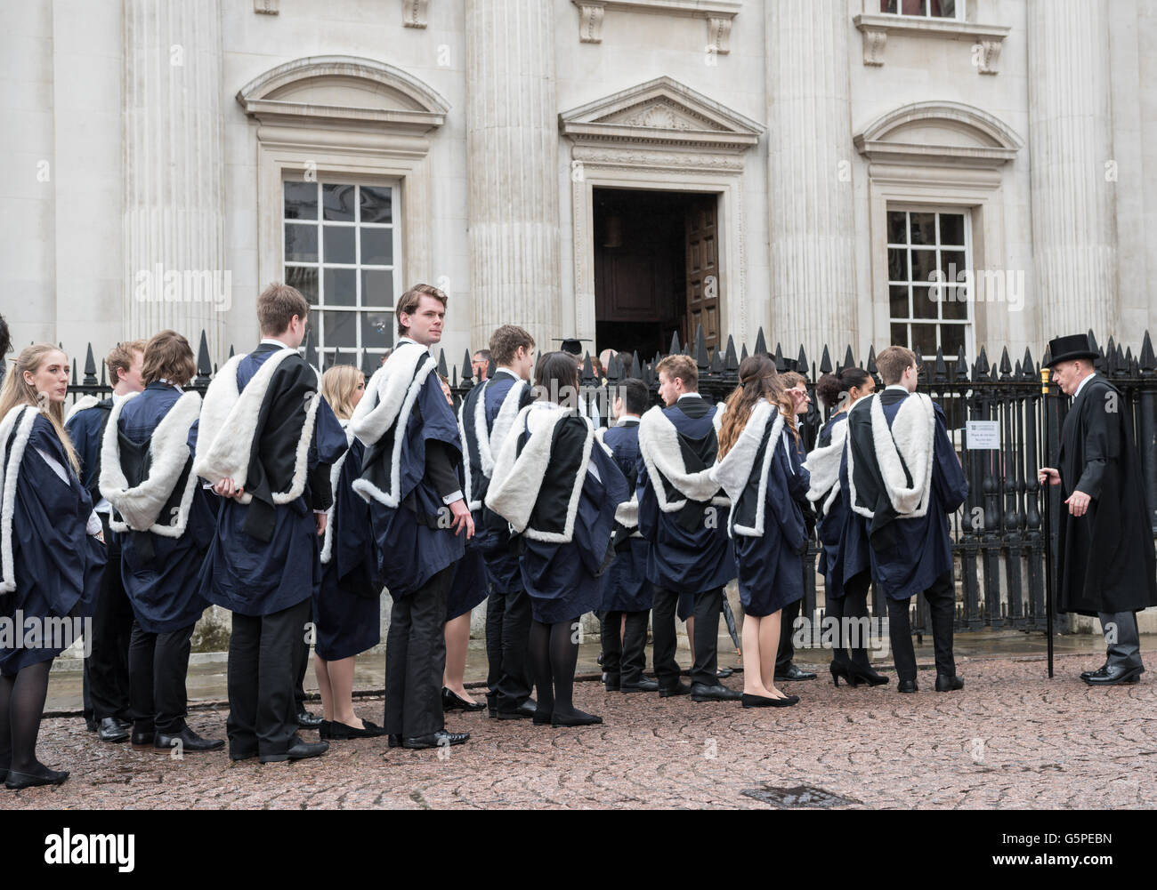 Cambridge, UK. 22nd June, 2016. Graduands from Trinity college Stock ...