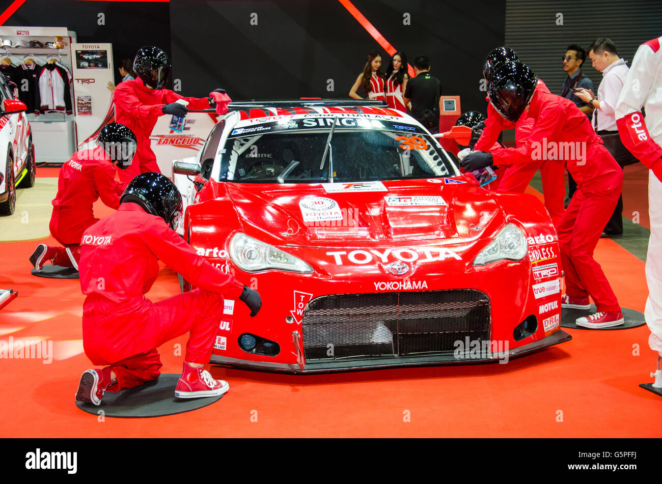 Bangkok, Thailand. 22nd June, 2016. Toyota car on display at Bangkok ...