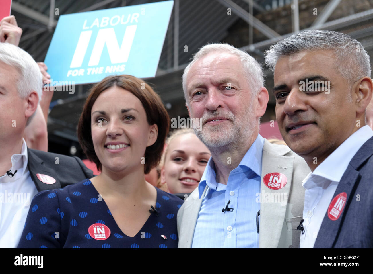 London, UK. 22nd June, 2016. Labour leader Jeremy Cobyn MP, along with ...