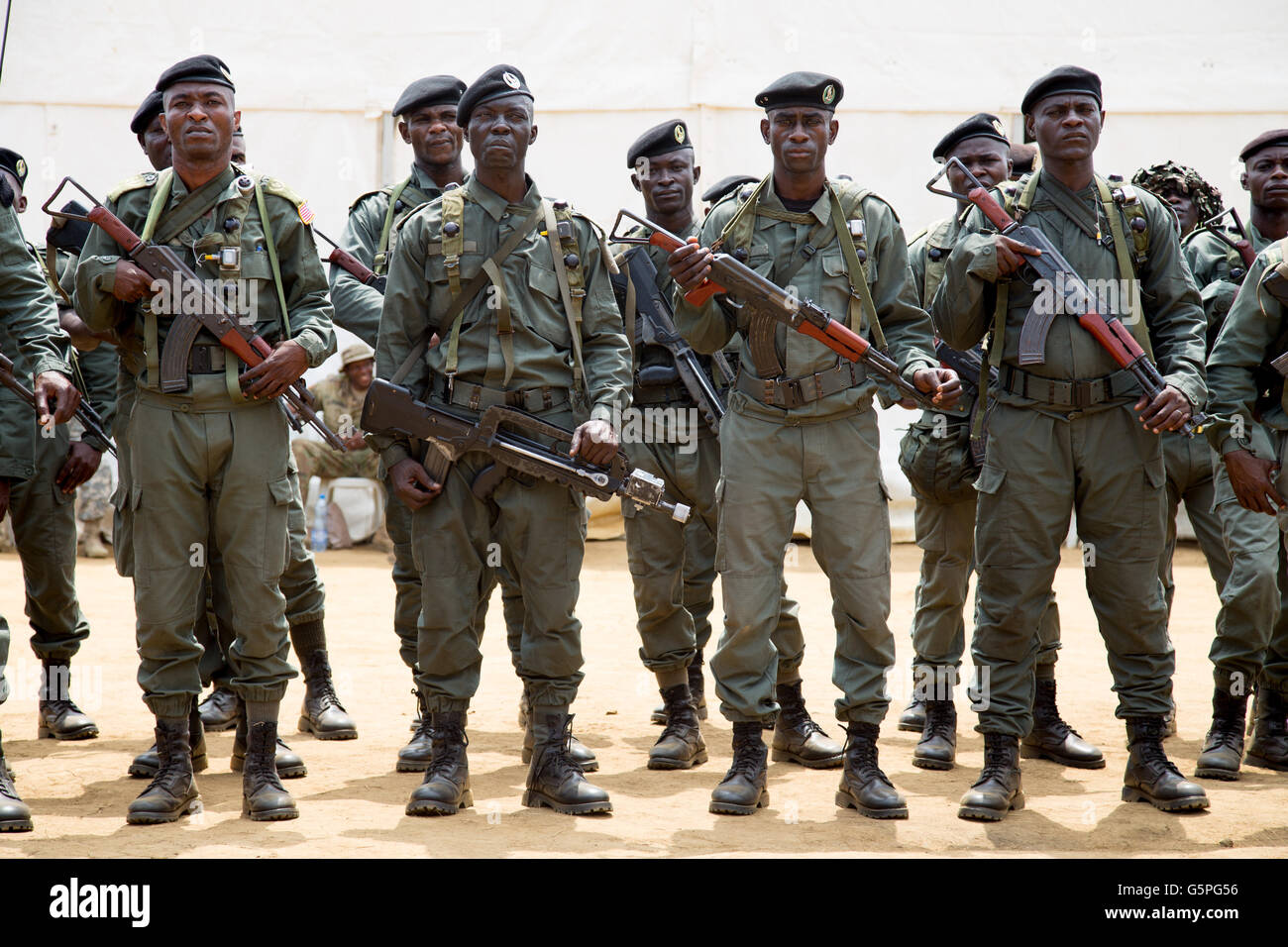 Ayema, Gabon. 20th June, 2016. Soldiers from the Democratic Republic of ...