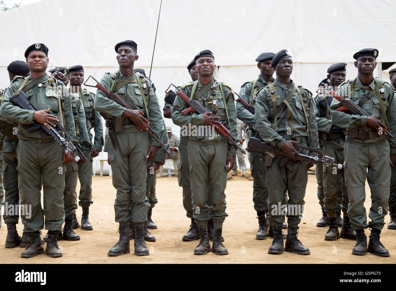 Ayema, Gabon. 20th June, 2016. Soldiers from the Democratic Republic of ...