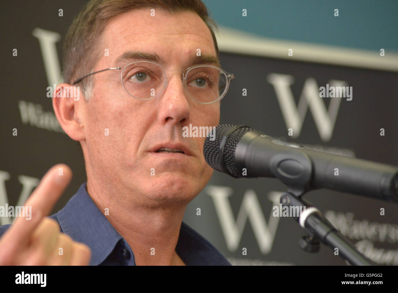 Manchester, UK. 22nd June, 2016. Justin Cronin reading from a section ...