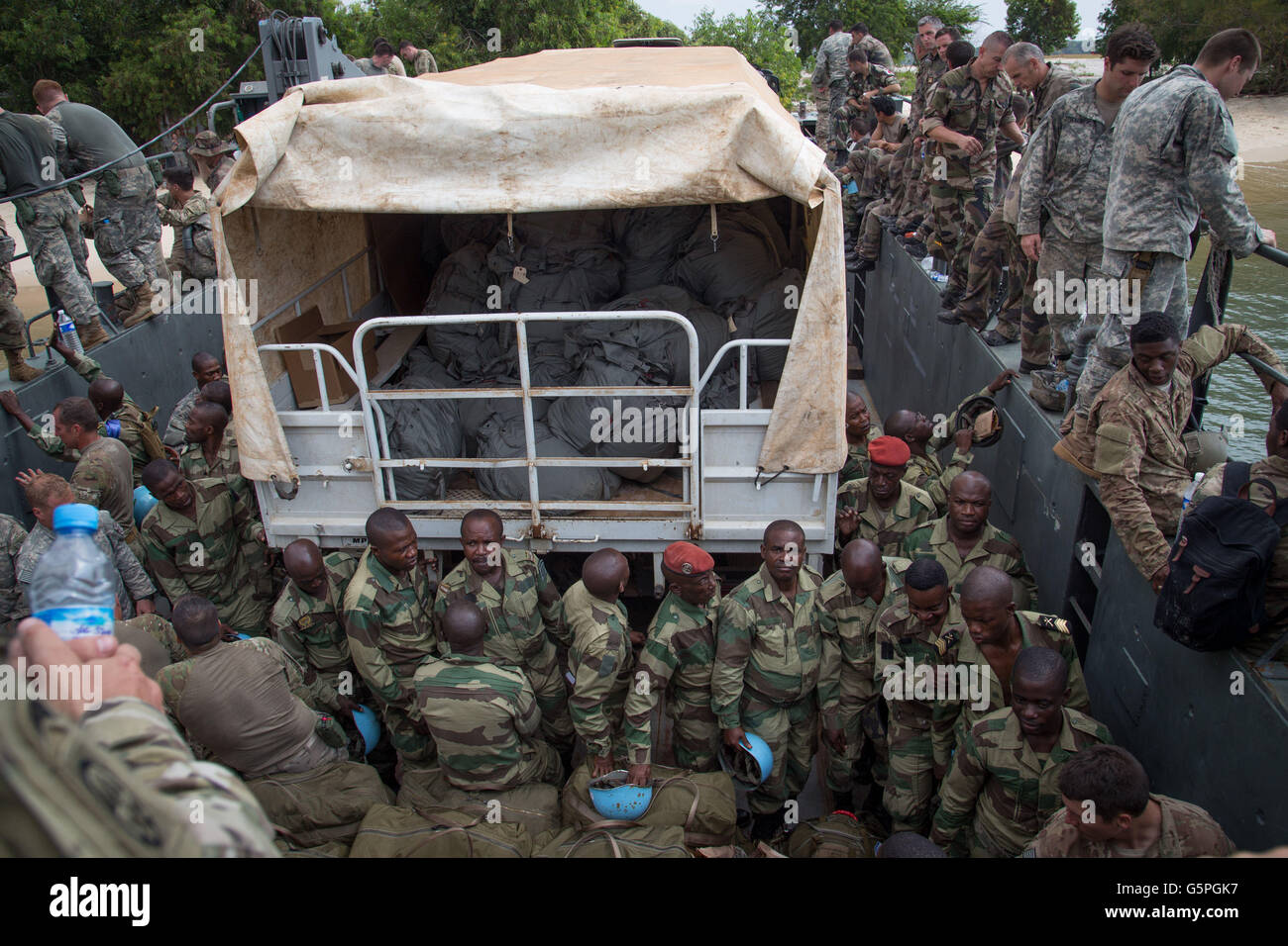 Point Denis, Gabon. 21st June, 2016. Gabonese, French, and American ...