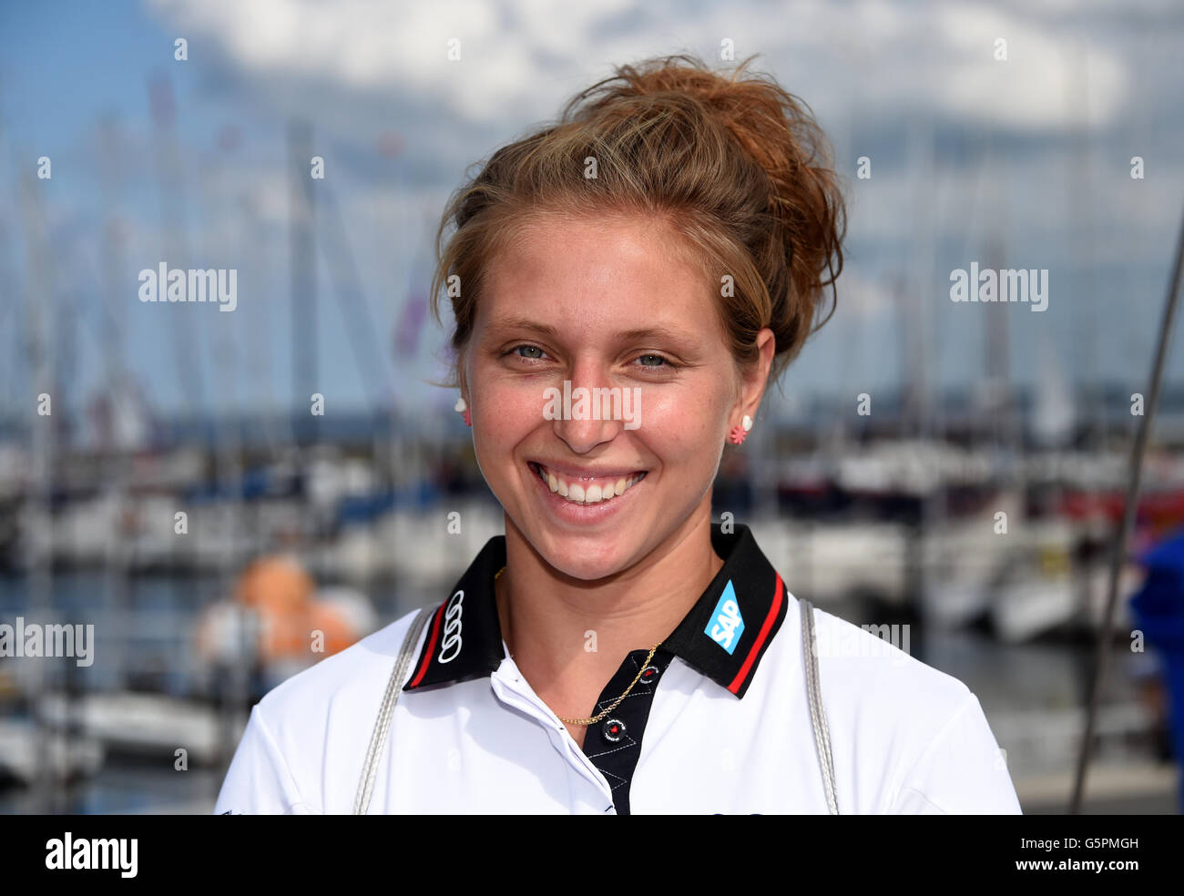 Kiel, Germany. 21st June, 2016. German sailer Annika Bochmann (490 FX ...