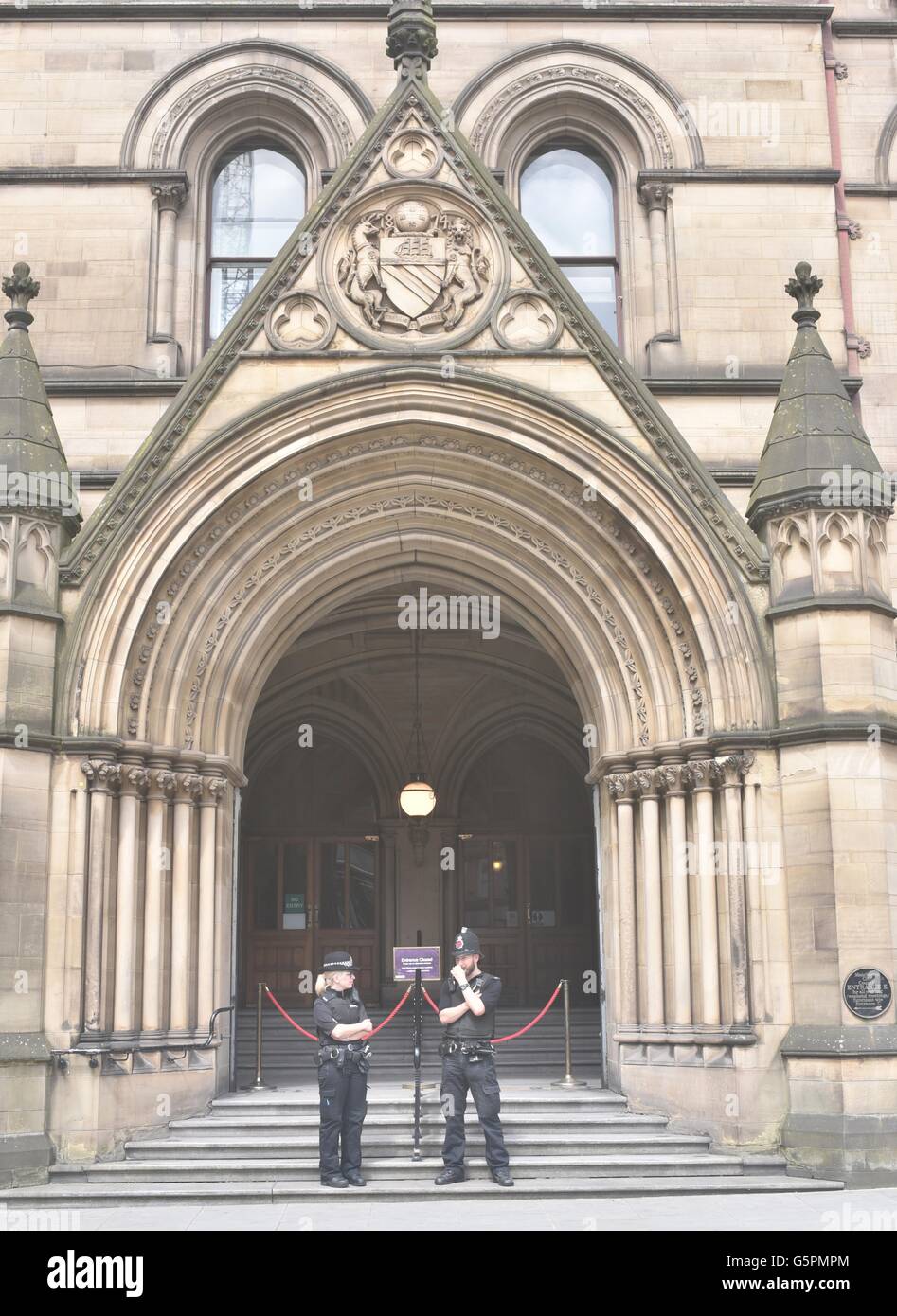 Manchester town hall entrance hi-res stock photography and images - Alamy