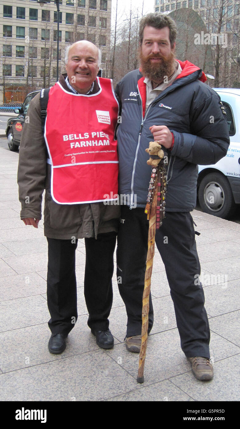 Phil Packer charity walk Stock Photo - Alamy