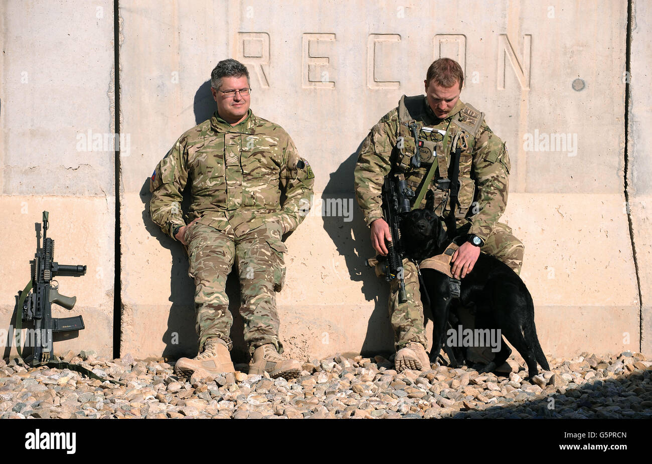 Staff Sergeant McCrimmon of the Labour Support Unit (left) and Royal ...