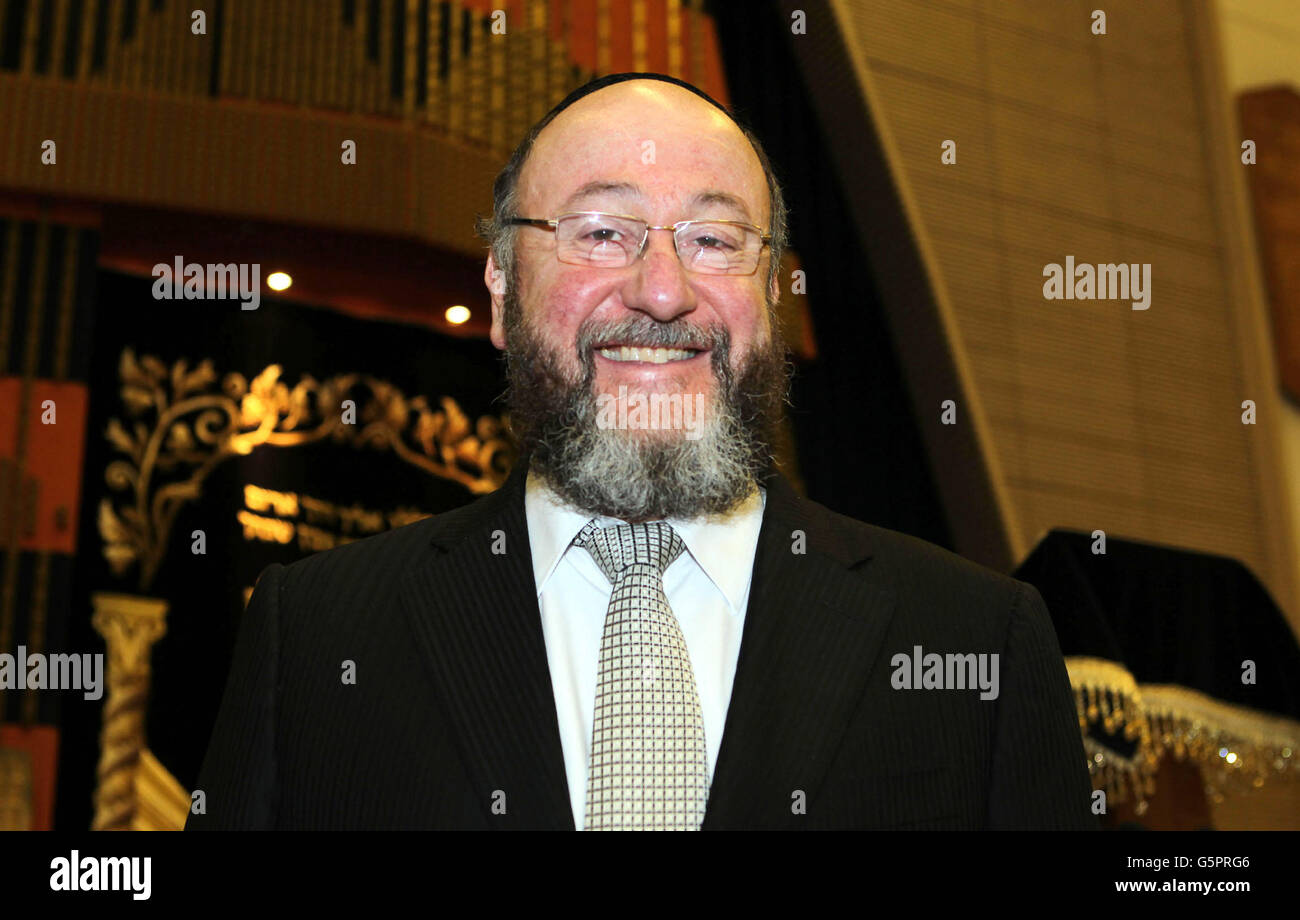 Ephraim Mirvis at St John's Wood Synagogue in north London where it was ...