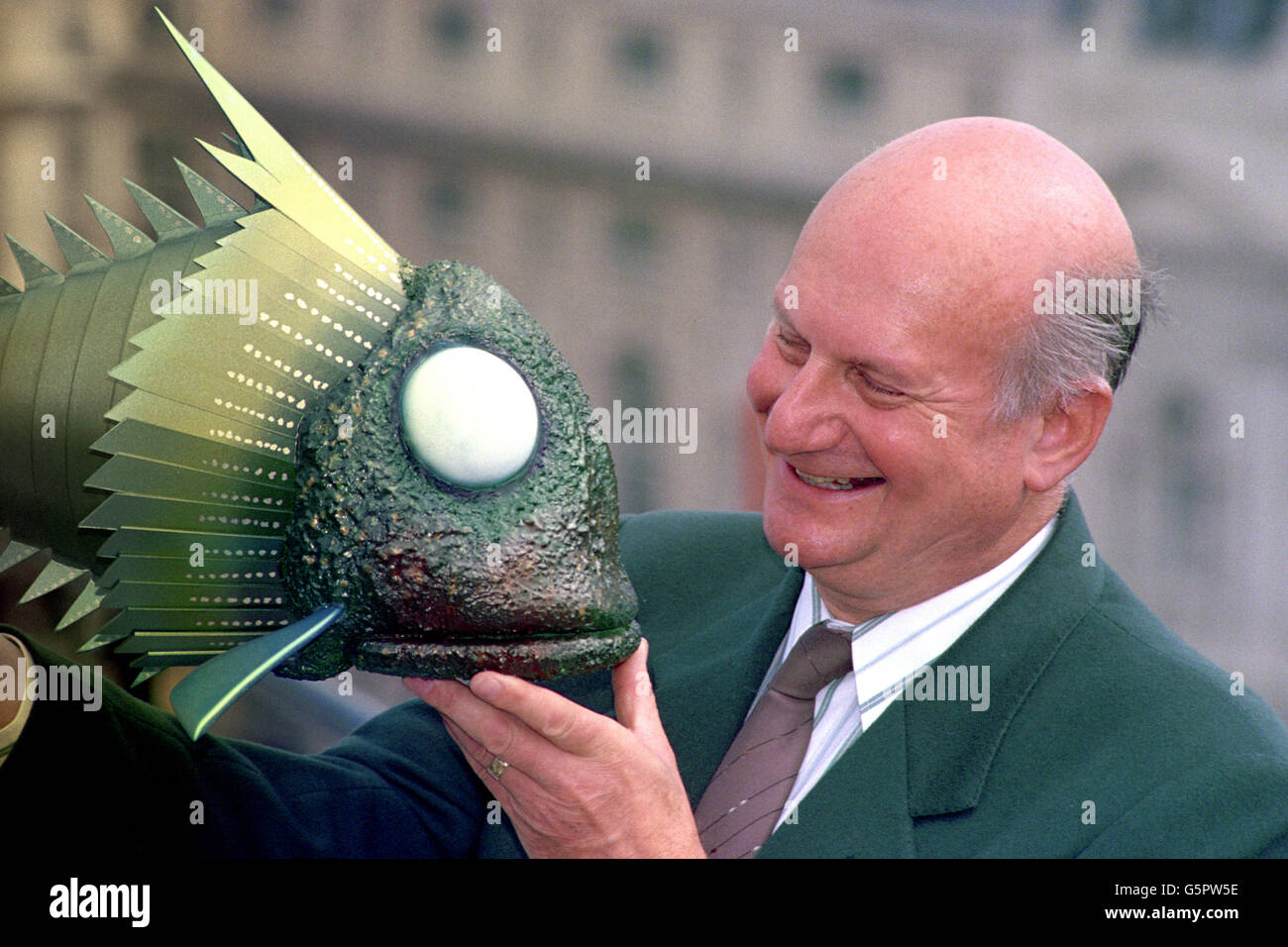 Animator gerry anderson comes face to face with titan the terror fish ...