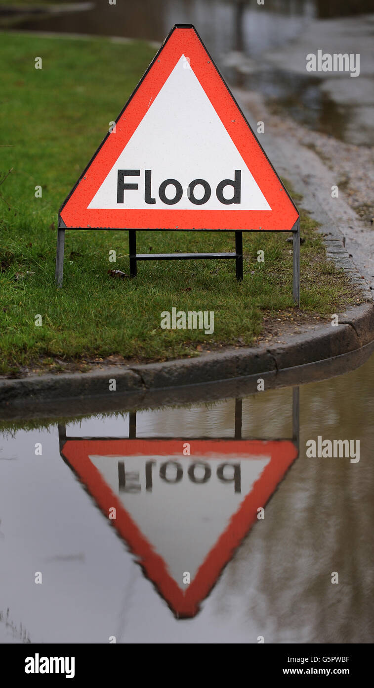 General Stock - Flood Warning Signs Stock Photo - Alamy