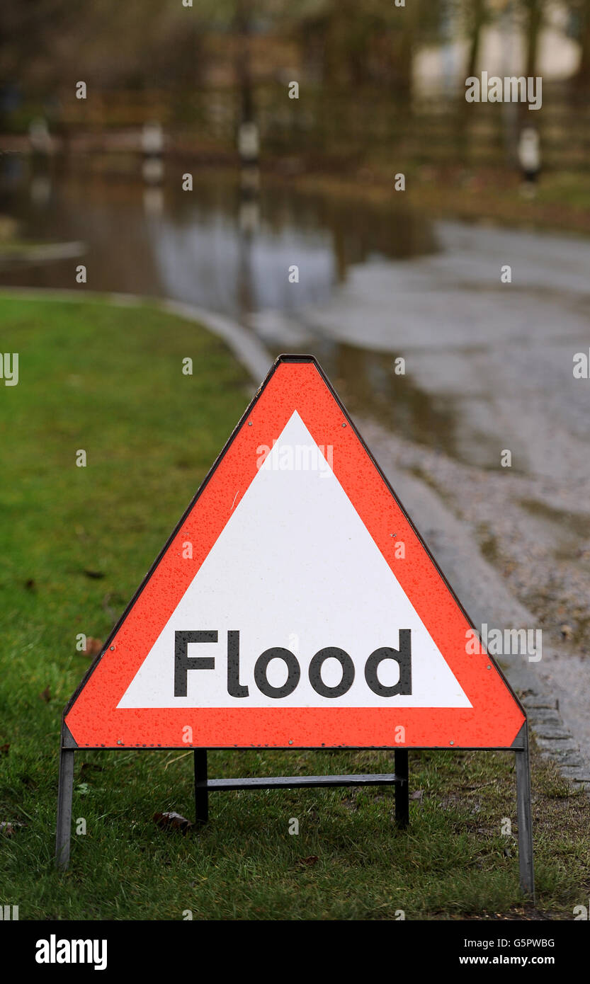 General Stock - Flood Warning Signs Stock Photo - Alamy