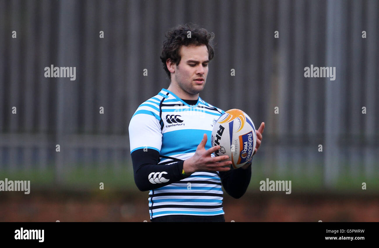 Glasgow Warriors Ruaridh Jackson during the team run at Scotstoun ...