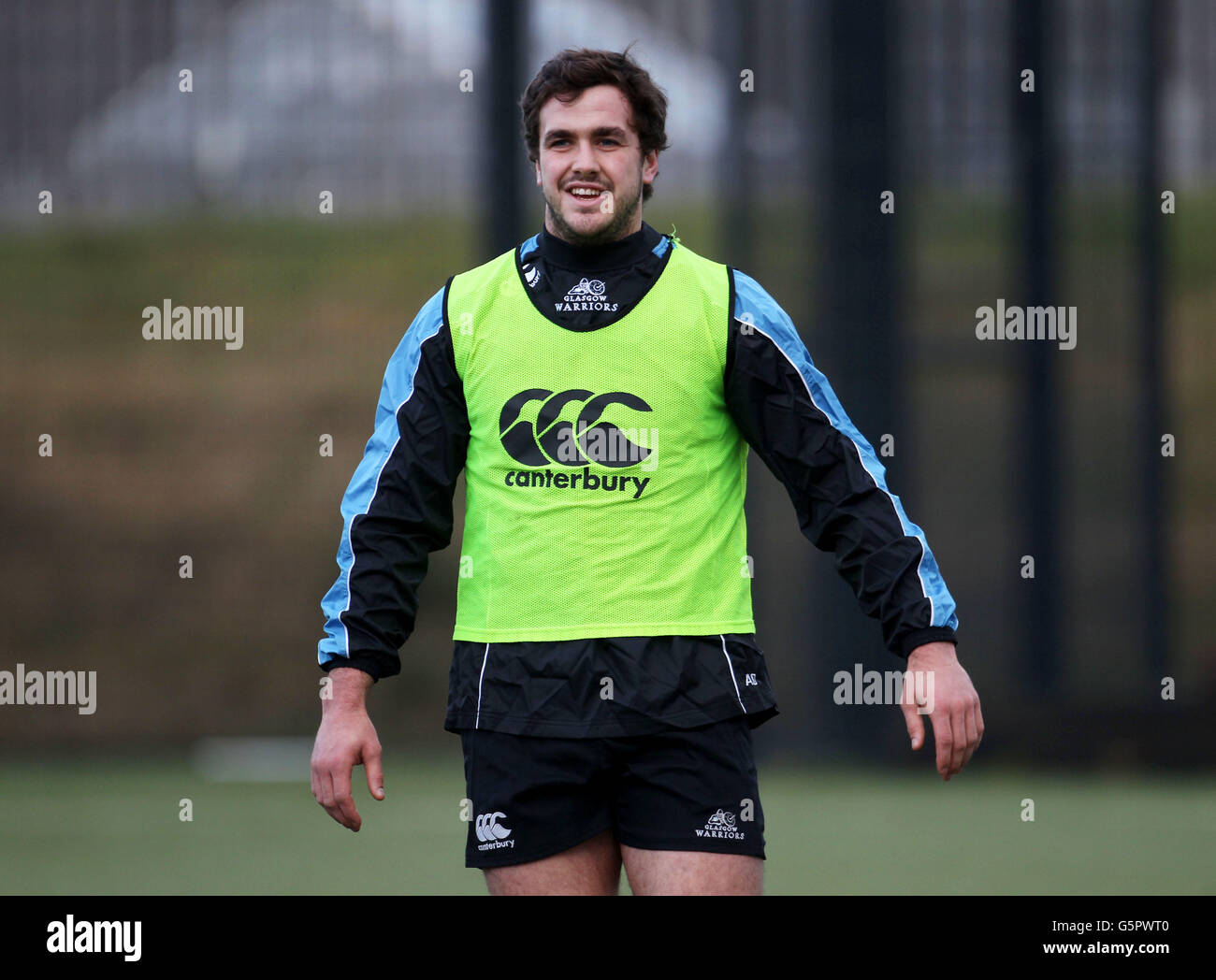Glasgow Warriors Alex Dunbar during the team run at Scotstoun Stadium ...