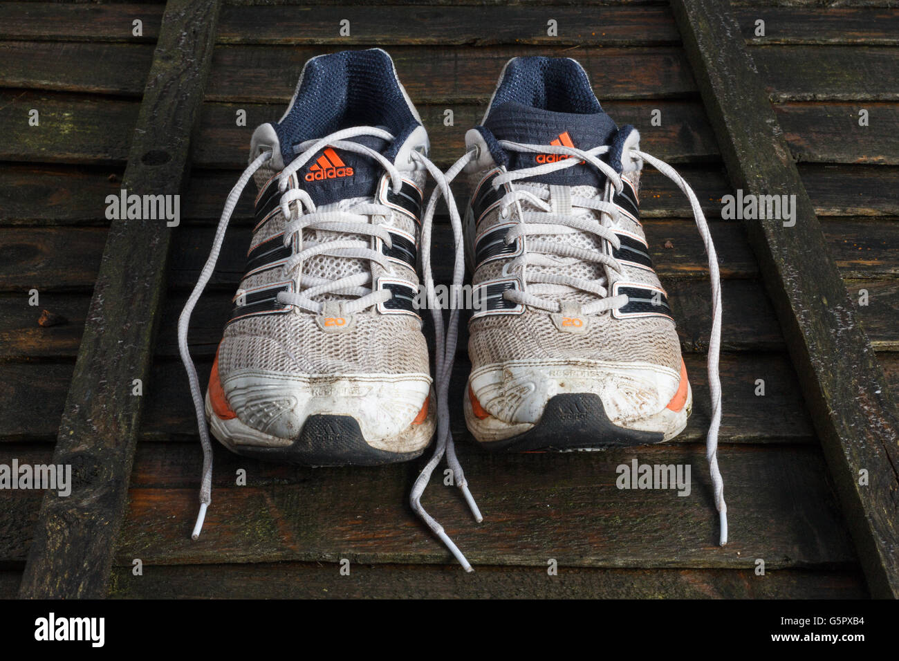 A generic shot of trainers. Getting more exercise is at the top of many ...