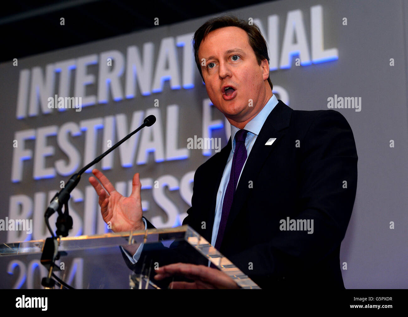 Cameron visit to North West Stock Photo - Alamy