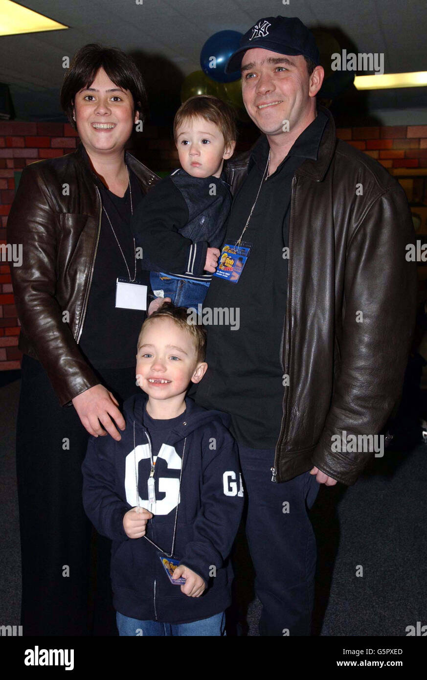 Front and 19 month old thomas at the london arena hi-res stock ...