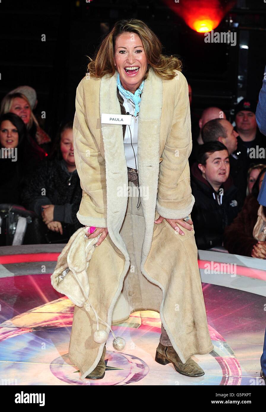 Paula Hamilton arriving at the launch of Celebrity Big Brother 2013 ...